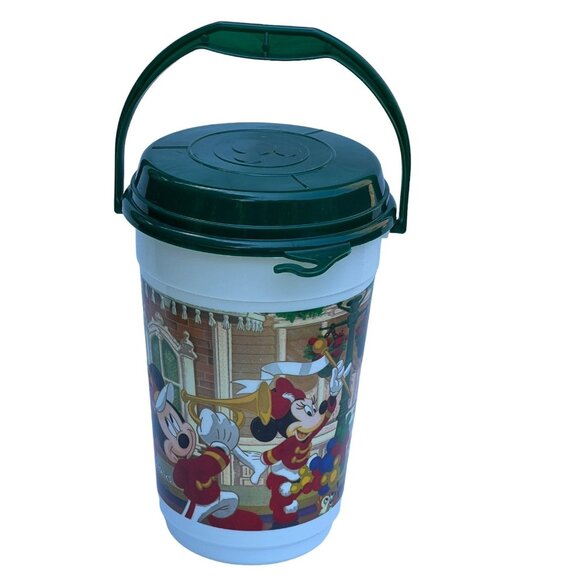 Disney | Dining | Disney Parks Vintage Popcorn Bucket With Handle Lid ...
